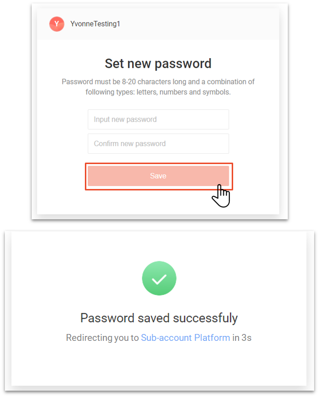 Changing or forgotten password in Sub-Account Platform | Shopee MY ...