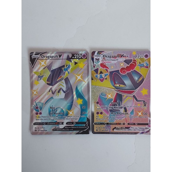 Pokemon shiny dragapult Vmax and V shining fate full art card | Shopee ...