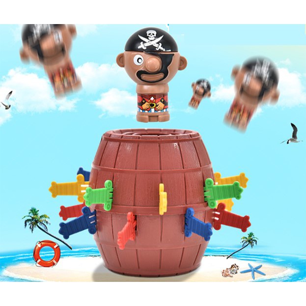 Jumping Pirate Barrel Game For Gathering 24 Swords Big Size | Shopee ...