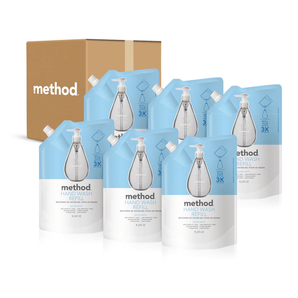 Method [Carton] Gel Hand Wash - Sweet Water Refill 1L x 6 | Shopee ...