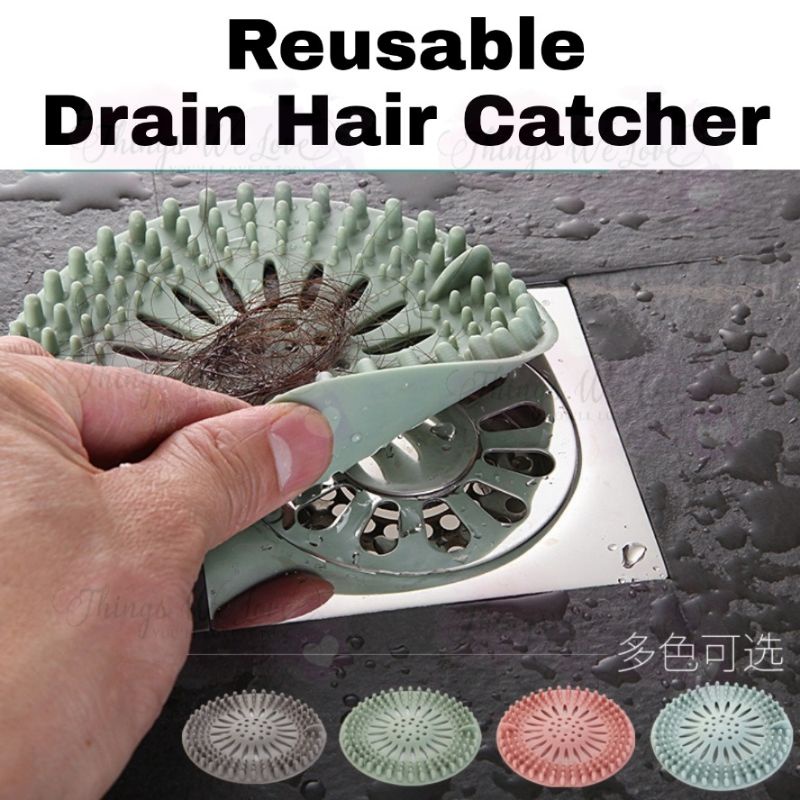 [SG SELLER] [FREE SHIPPING] Reusable Washable Drain Hair Catcher ...