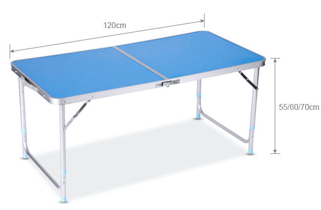 Easyhome.sg 120cm x 60cm Portable Foldable Aluminium Table (5 Colors ...