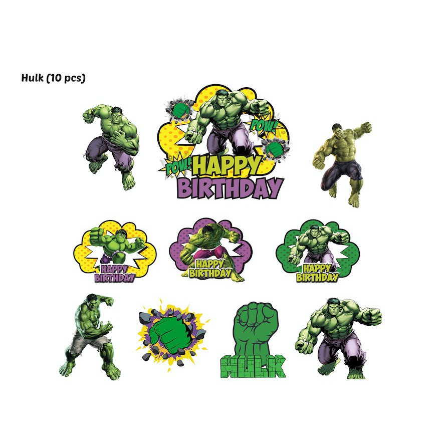 Hulk Cake Topper (10pcs) | Shopee Singapore