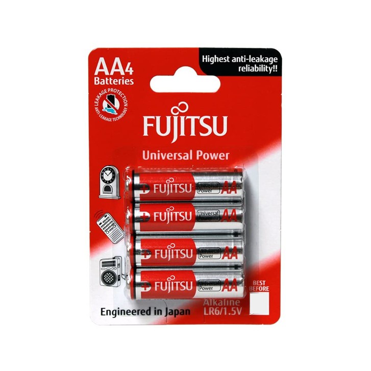 Fujitsu Universal Power Alkaline AA Battery (4pcs/pkt) | Shopee Singapore