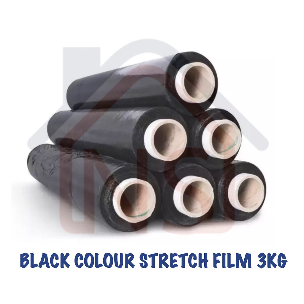 Black Stretch Film Pallet Film 3kg / Shrink Wrap Black Color / Carton ...