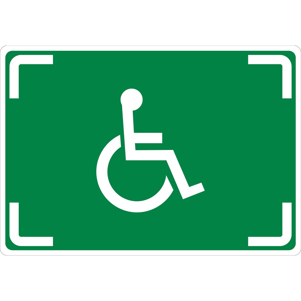 "Disable Wheelchair Sign" Floor Marking Sticker | Wheelchair Floor ...