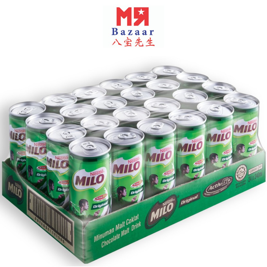 Nestle Milo Original Can x 24 cans (240ml) Deal Chocolate Malt Energy ...
