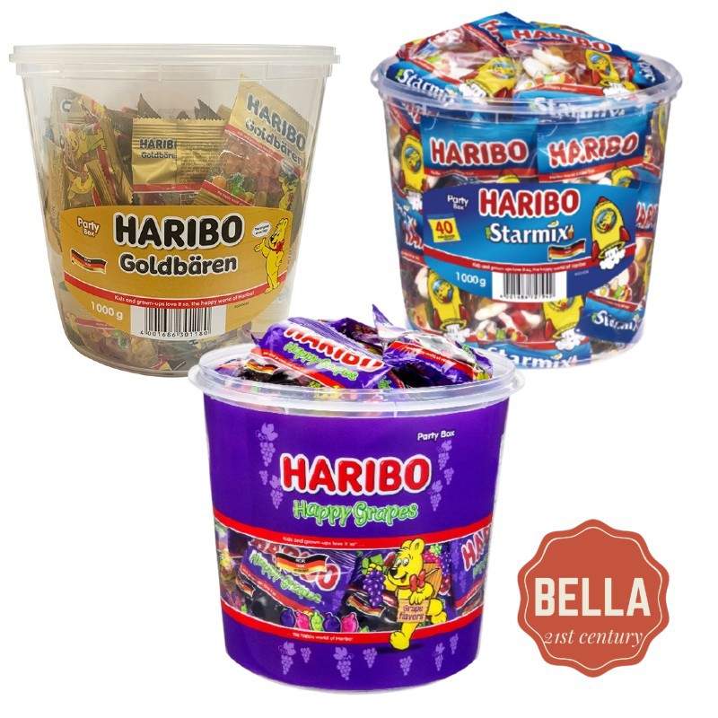 [Haribo] Gold Baren Starmix Happy Grapes Gummi Jelly 1,000g Party Box ...