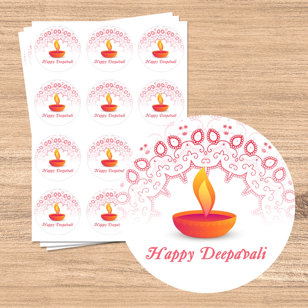 Non-Custom order: Diwali Stickers Labels Deepavali Sticker Labels Happy ...