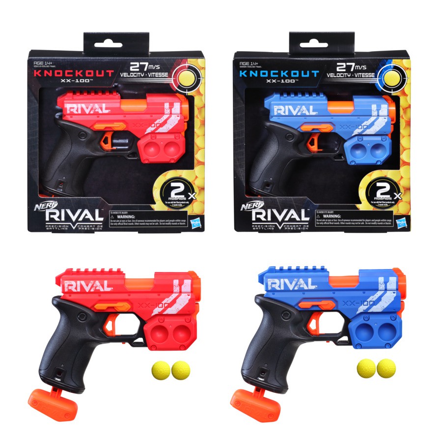 Nerf Rival Knockout XX-100, 27 M/S Velocity, Red & Blue Color | Shopee ...