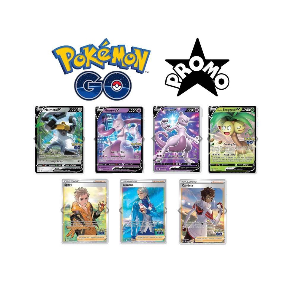 Pokemon GO TCG Promo cards (Mewtwo V/Spark/Candela/Blanche) | Shopee Singapore