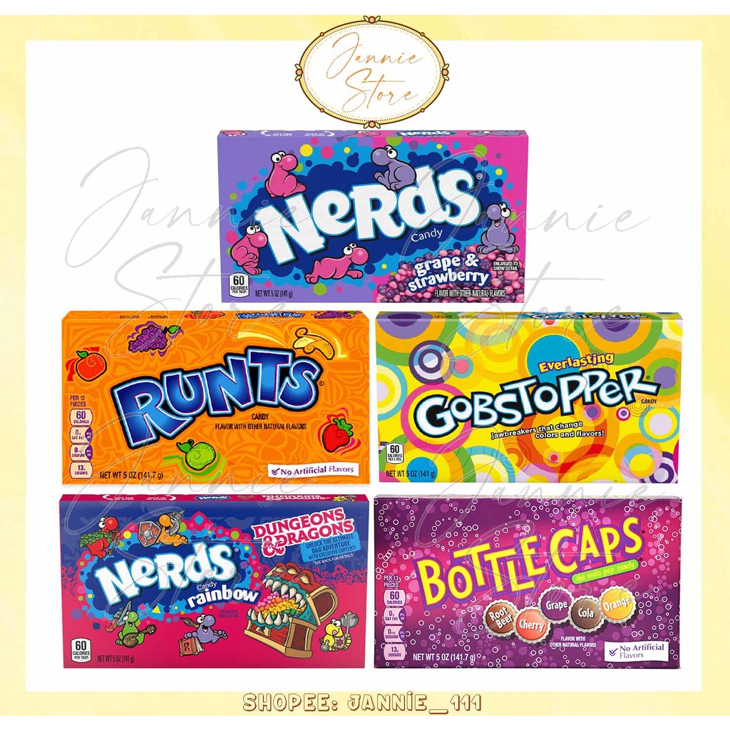 Willy Wonka Candy Gobstopper / Grape & Strawberry / Runts / Nerds ...