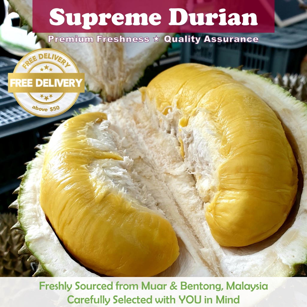 [Supreme Durian] Fresh Durians 400g/700g - De-husked Vacuum Packed ...