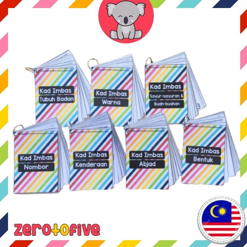 Kad ABC 123 Bahasa Melayu Flash Card Colours Number ABC Fruit Kad ...