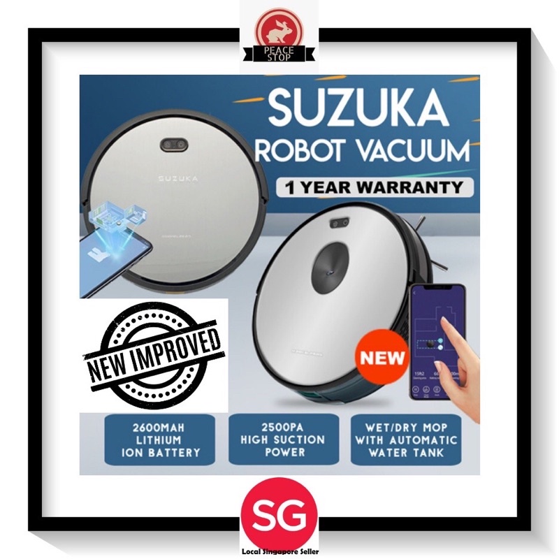 [Local Warranty] SUZUKA PRO Robot Vacuum (GEN III & GEN II) APP + MOP ...