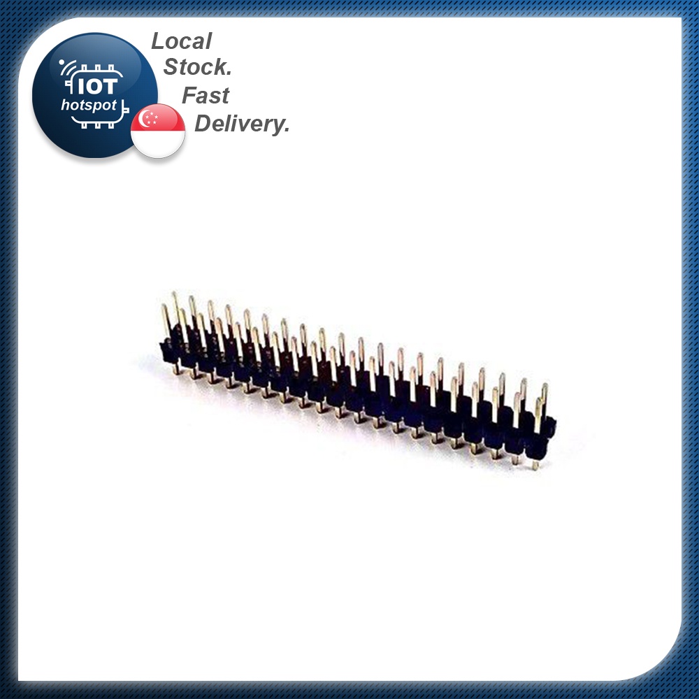 Male header pin Raspberry Pi GPIO 2x20 2.54mm | Shopee Singapore