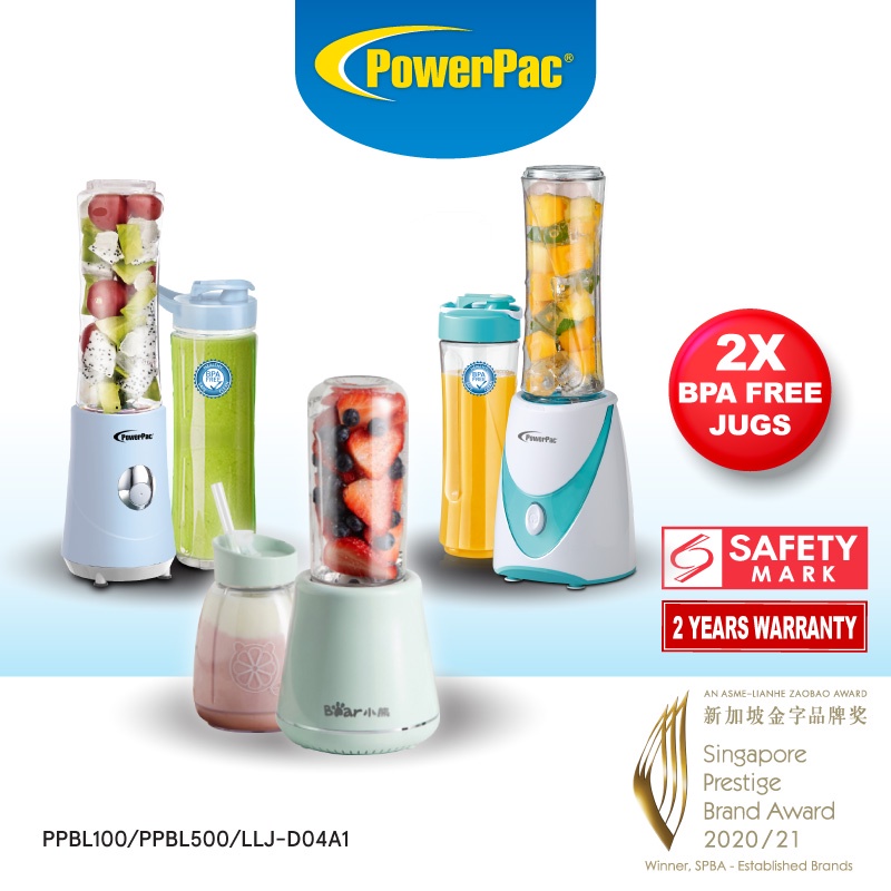 PowerPac Personal Juice Blender with 2X BPA Free Jugs (PPBL100/PPBL500 ...