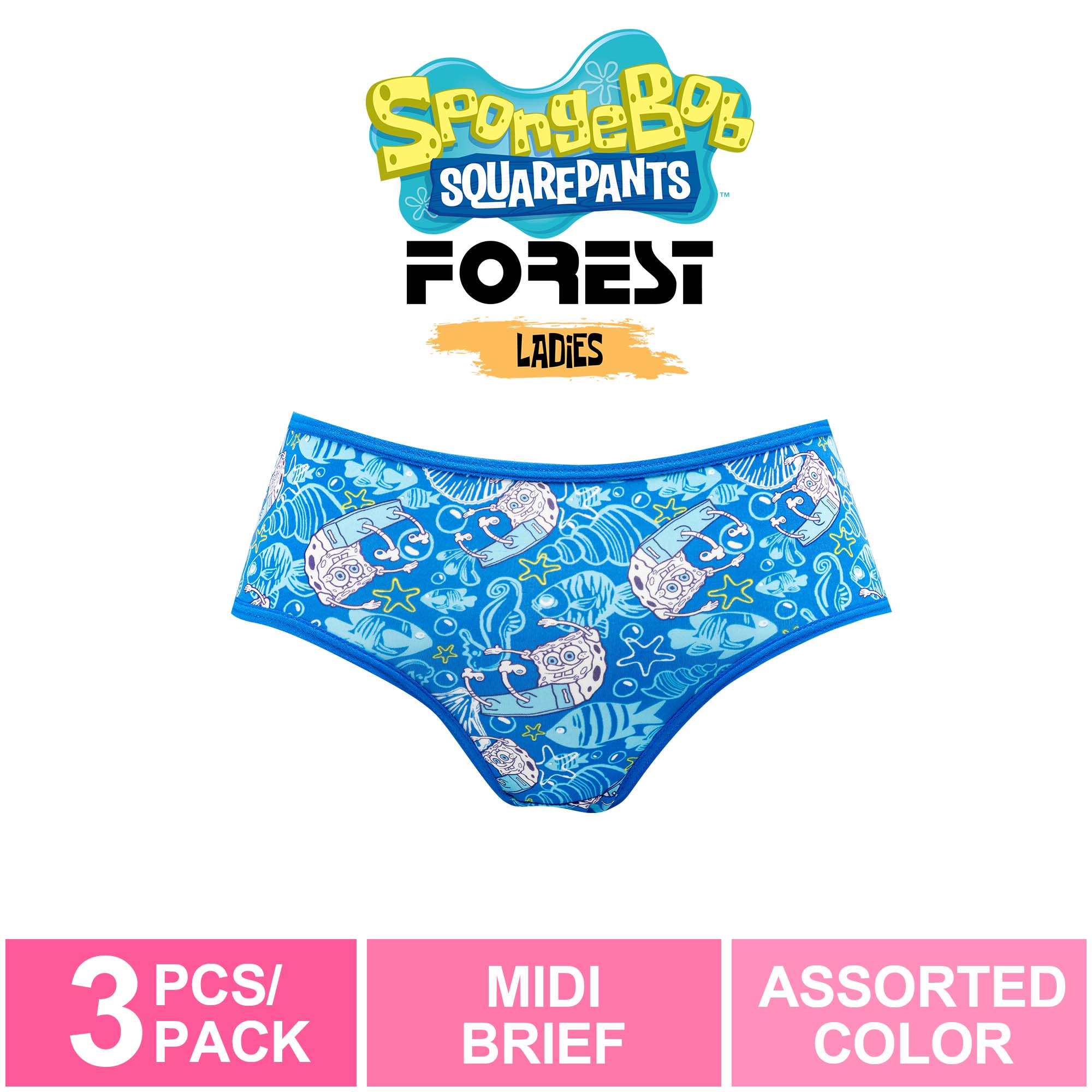 Spongebob Bikini Pack Panties Yellow/combo Fashion Nova, Lingerie ...