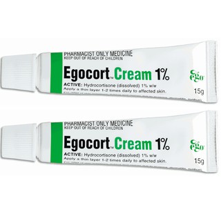 Egocort™ Cream 1% 15g [Bundle of 2 Tubes] - For Dermatitis, Eczema and ...