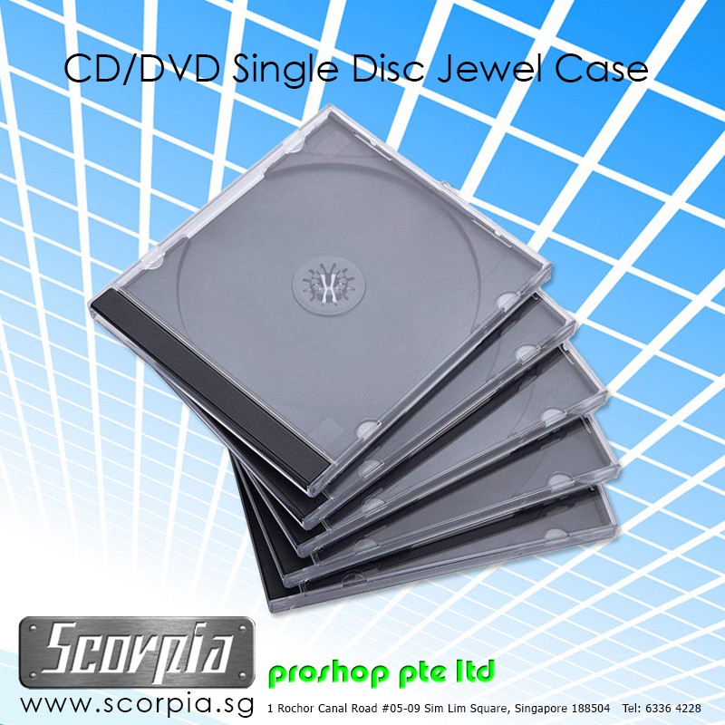 Clear/Transparent Cover CD/DVD/BD Single Disc Jewel Case 25Pcs | Shopee ...