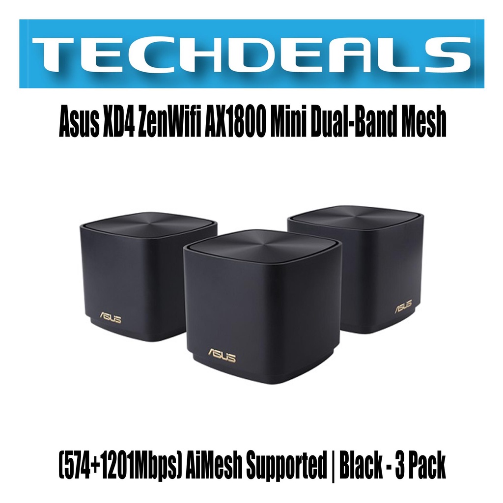Asus XD4 ZenWifi AX1800 Mini Dual-Band Mesh (574+1201Mbps) AiMesh ...