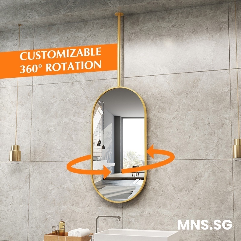 Ceiling Hung Bathroom Mirror | Shelly Lighting