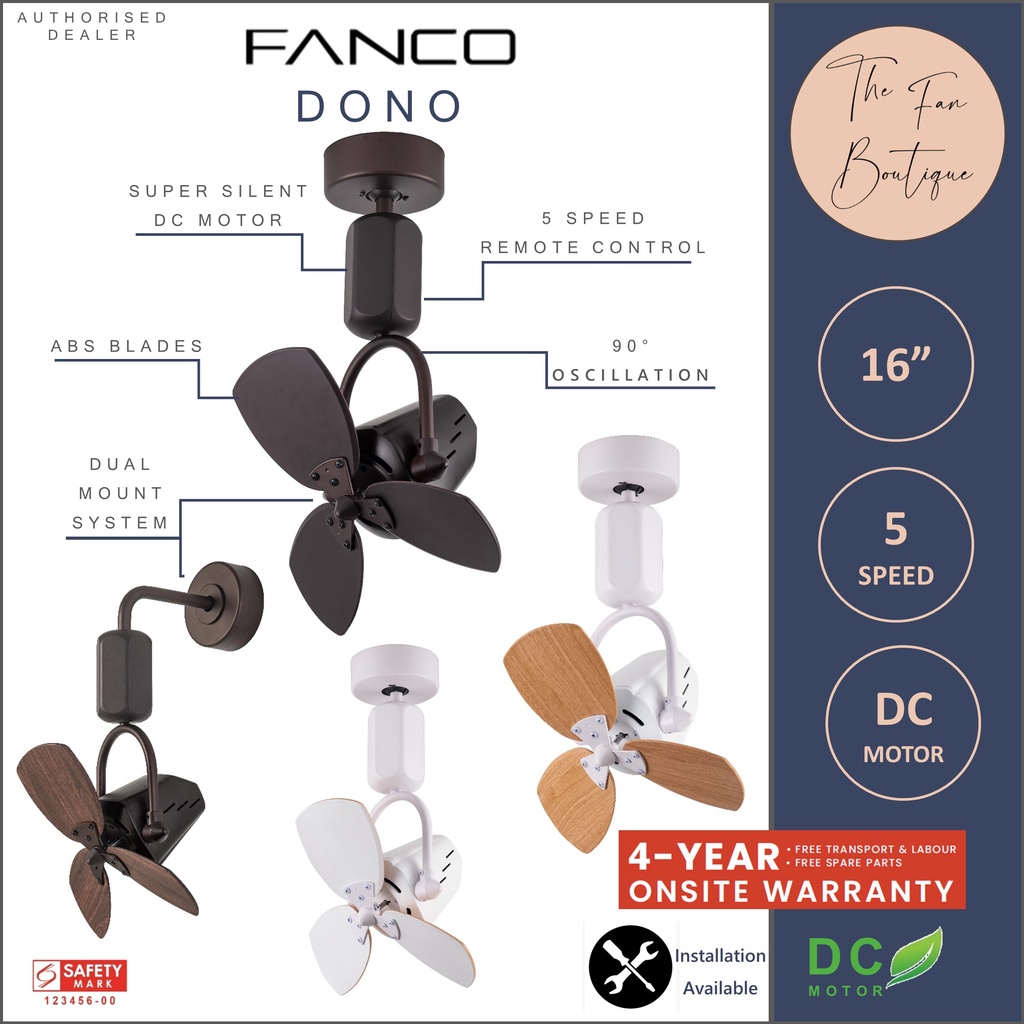 [NEW LAUNCH] Fanco DONO | VINO | NANO DC Motor Corner Fan and Wall Fan ...