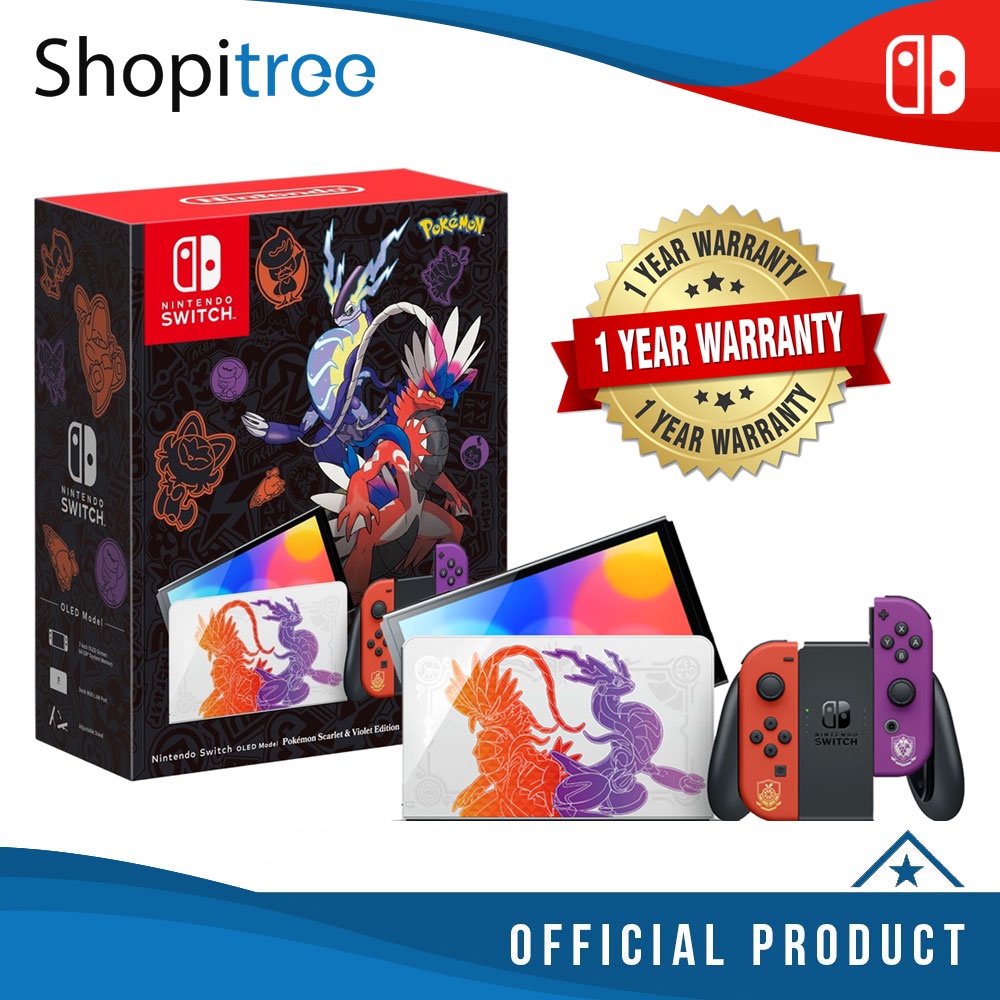 Nintendo Switch OLED Console Pokemon Scarlet & Violet Edition | Shopee ...