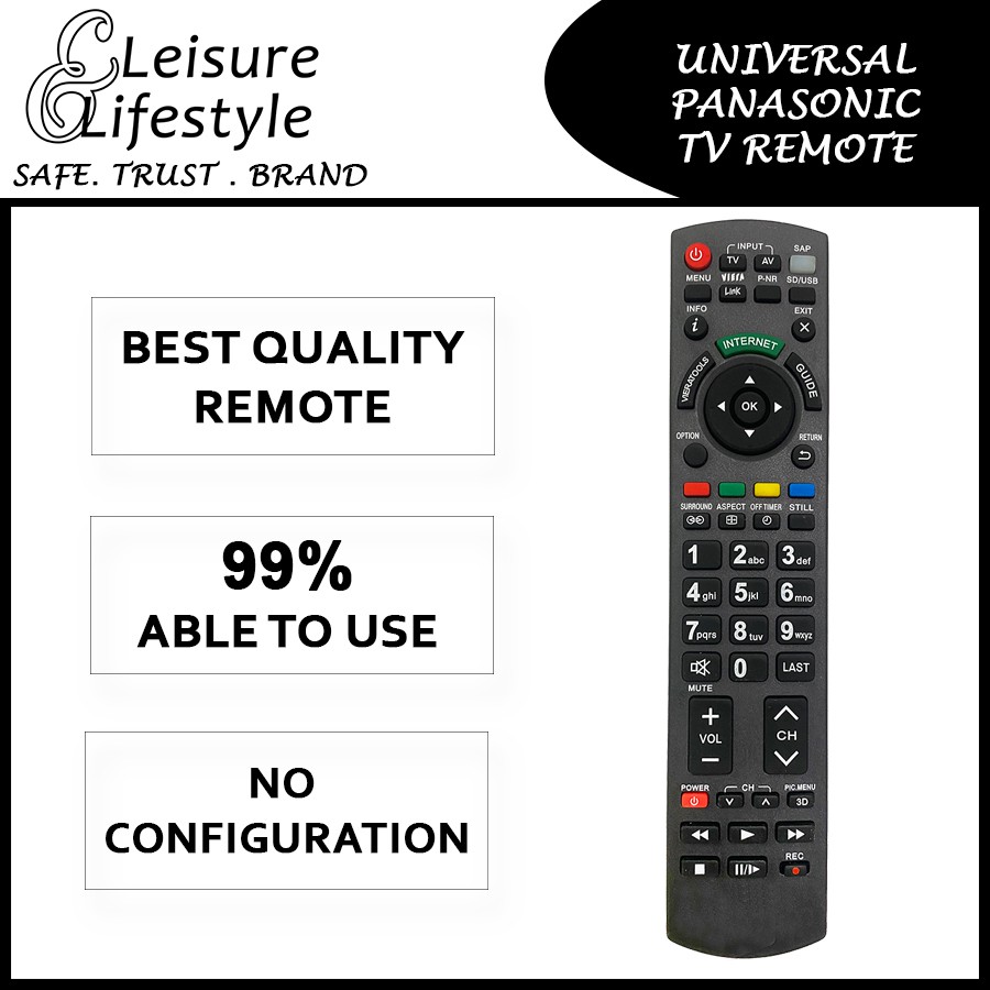 Panasonic TV Remote Control Universal Panasonic Remote Control ...