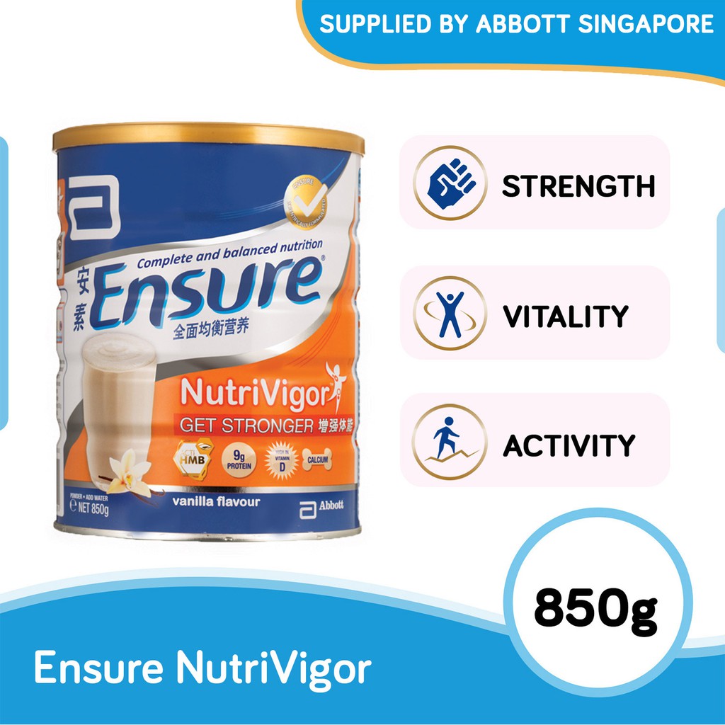 Ensure Nutrivigor Powder Adult Nutrition - Vanilla 850g | Shopee Singapore