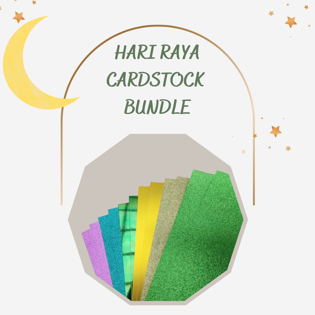 Hari Raya Cardstock Bundle A4 240 gsm Cardstock | Craft Kit | Hari Raya ...