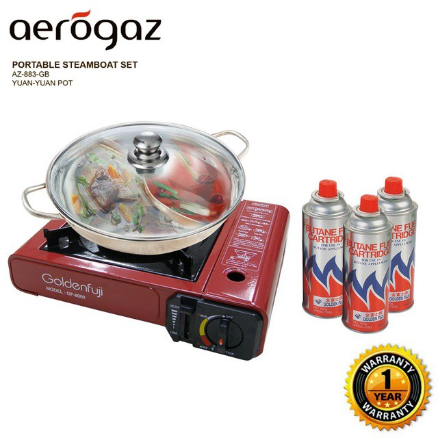 Aerogaz Portable Steamboat Set (AZ-883-GB) | Shopee Singapore