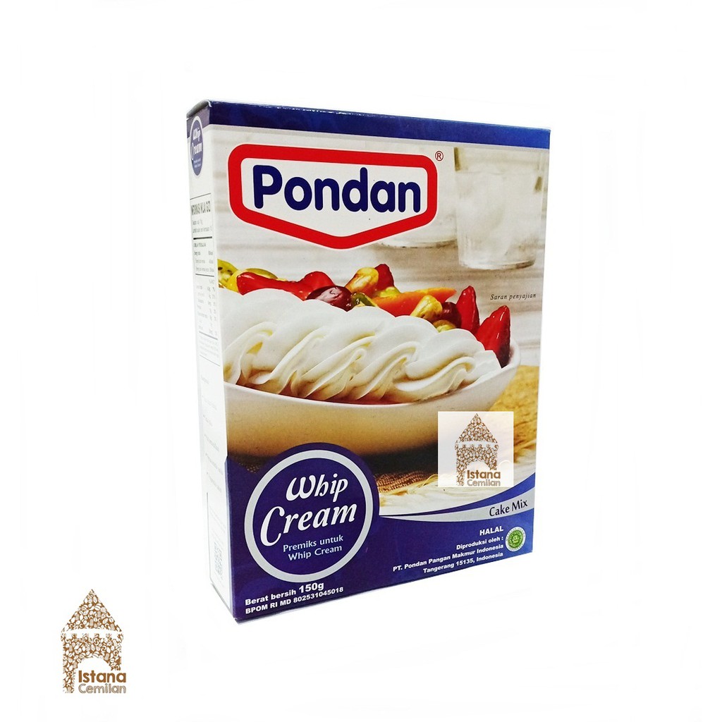 PONDAN Whip Cream. Premiks 150 GRam Instant Cream Cake Powder | Shopee ...