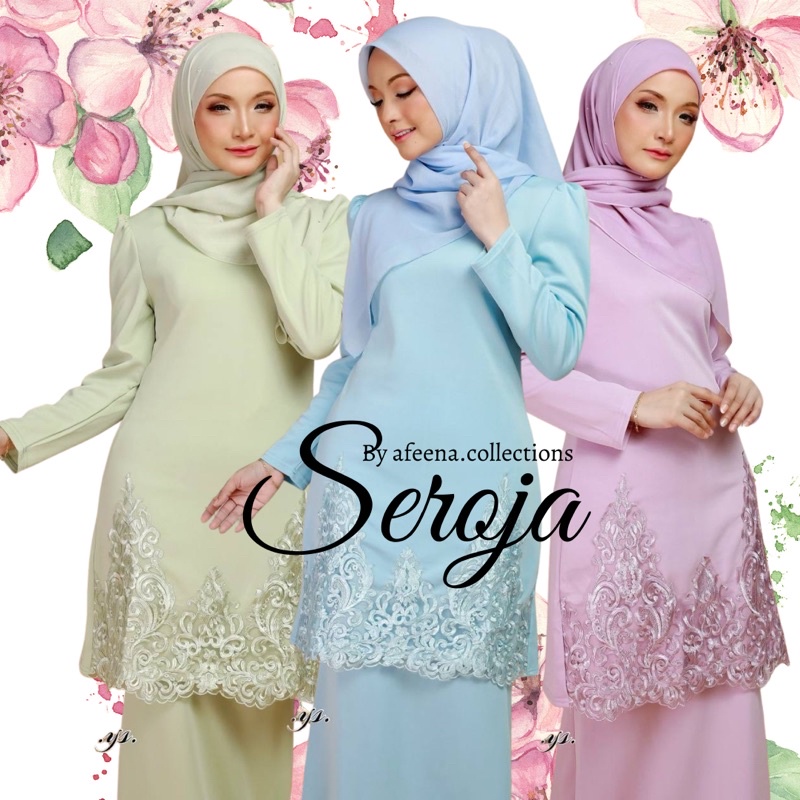 Plain KURUNG Clothes PLAIN LACE TUNANG NIKAH SANDING BRIDESMAID SEROJA ...