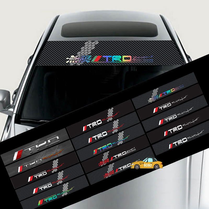 130x21cm Modified Car Front Reflective Windshield Stickers Auto ...