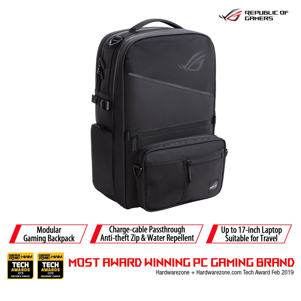 Asus ROG Ranger BP3703 Core modular 17" gaming backpack (charge-cable ...