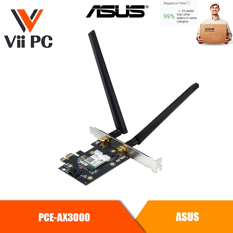 ASUS PCE-AX3000 AX3000 Dual Band PCI-E WiFi 6 (802.11ax). Supporting ...