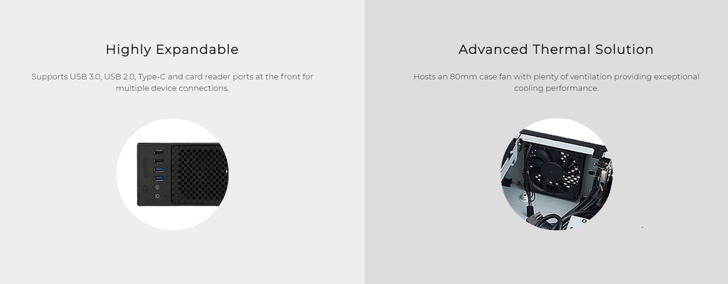 InWin CJ708 Small Form Factor mATX Casing with 265W 80+ Brone PSU (2 ...