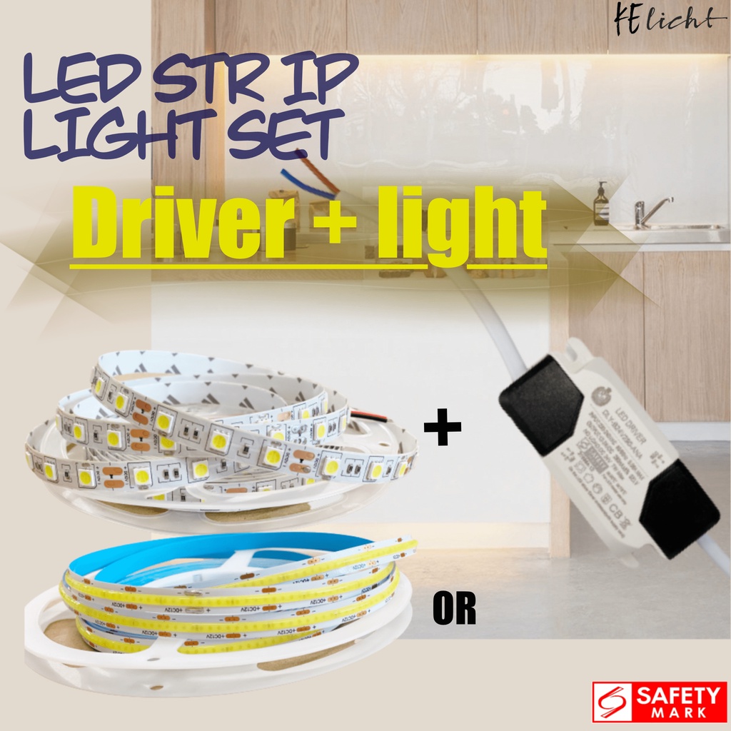 LED STRIP LIGHT SET LIGHT AND DRIVER | Shopee Singapore