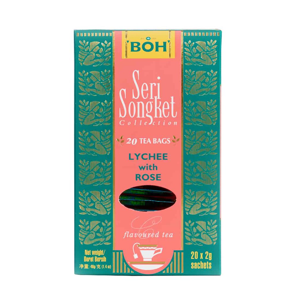 BOH Seri Songket Lychee with Rose Teabag Sachet 20 tea bags | Shopee ...