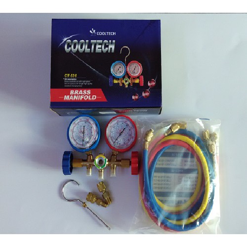 COOLTECH MANIFOLD GAUGE CT-536-410 (5 FT) (R410A/R22/R134A/R404A ...