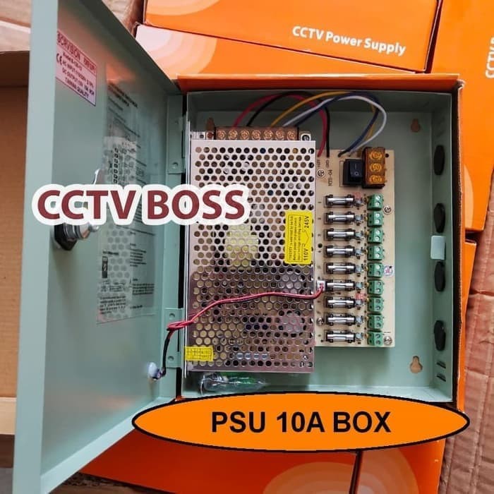 Psu 10 A BOX PANEL - POWER SUPPLY 12V 10A 9CH For CCTV | Shopee Singapore