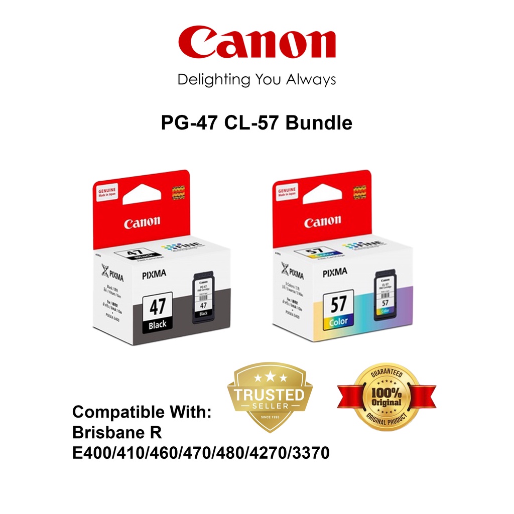 CANON PG-47 / CL-57 Printer Ink Cartridge Black Color | Shopee Singapore