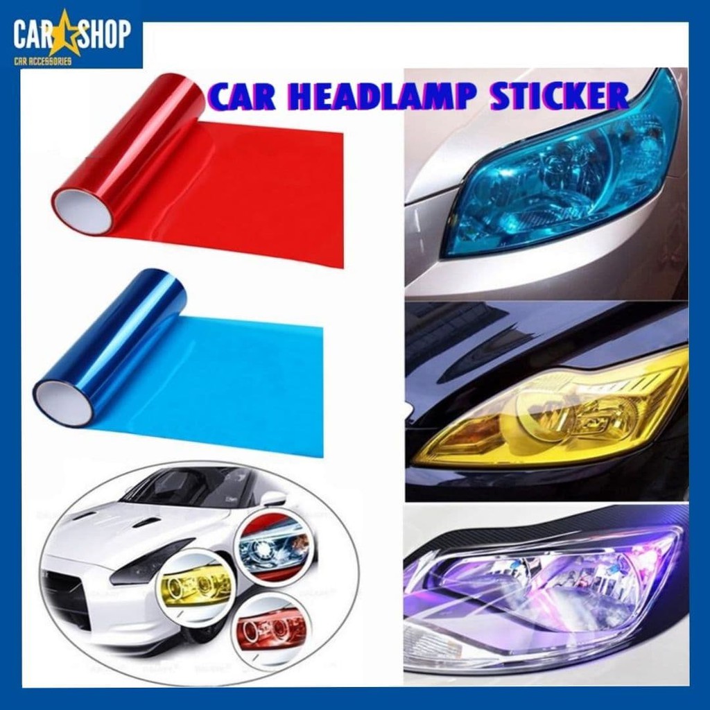 Car Headlamp Headlight Fog light Tail Light Sticker Smoke Tint Film ...