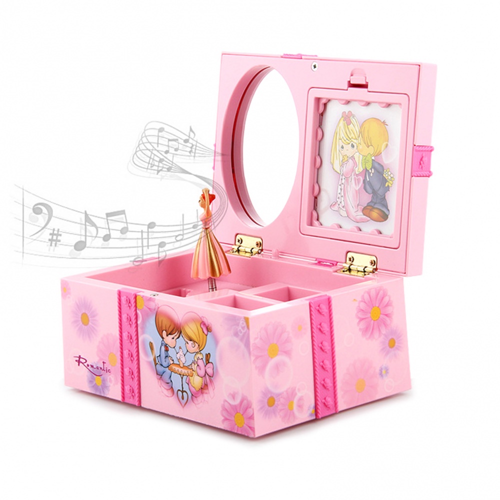 [MZZ] Musical Jewelry Box for Girls, Ballerina Girl Music Storage Box ...