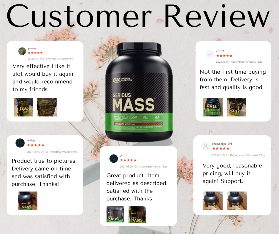 Optimum Nutrition Serious Mass Gainer, 6-12lbs, 1250 kcal | Shopee ...