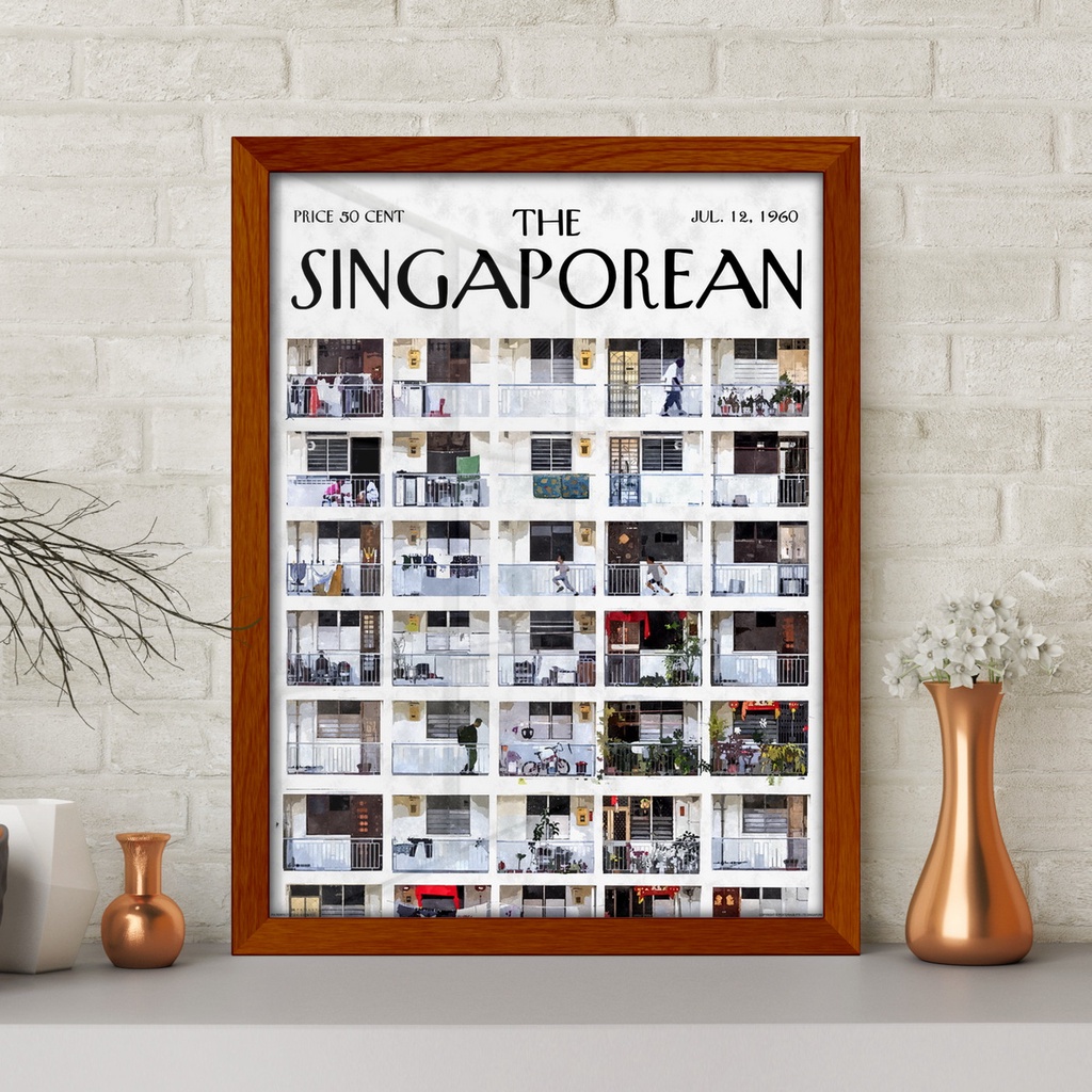 The Singaporean Magazine Cover Public Housing HDB Art Decor Poster ...