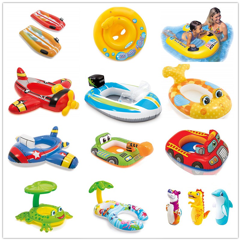 INTEX KIDDIE FLOATS *Board*Wave Rider*Toddle*Inflatable Swim Toys*Pump ...