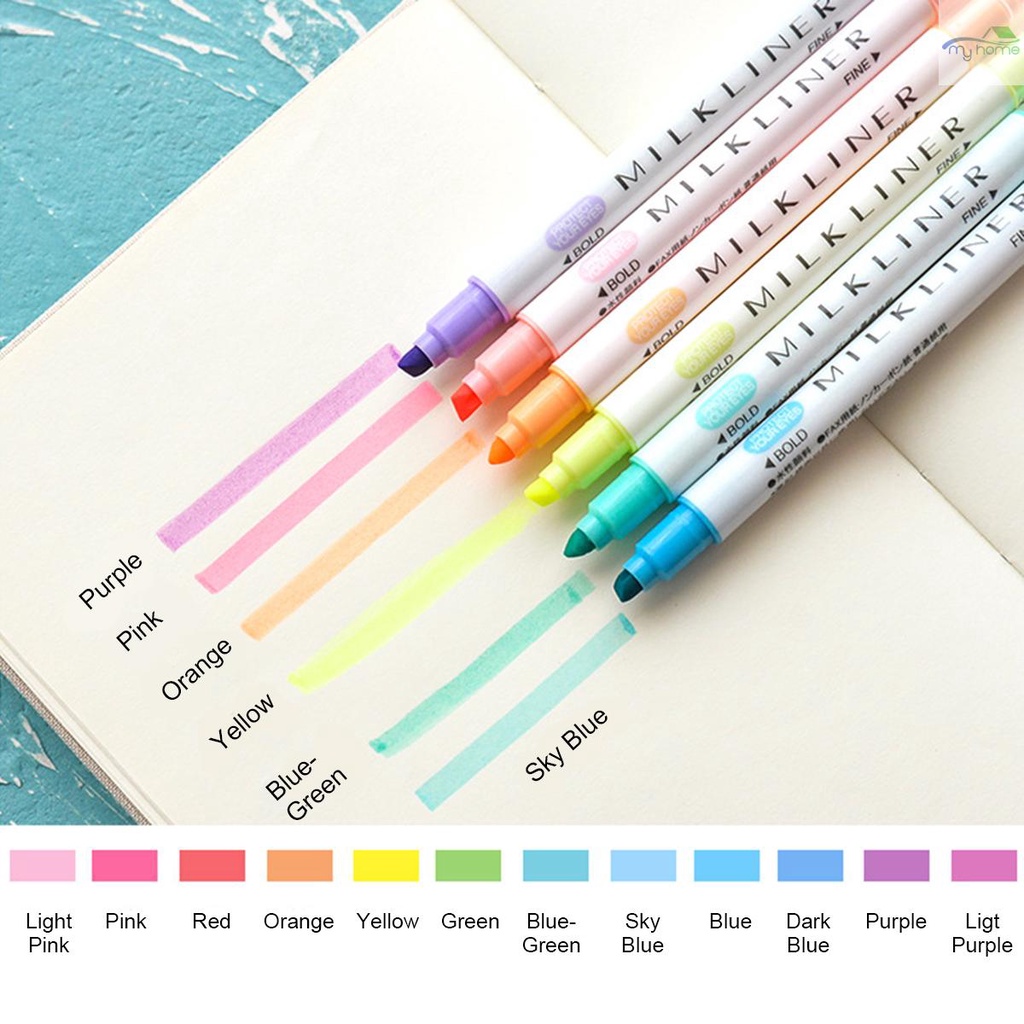 1pc Double-Ended Highlighter Maker Art Painting Pen with Candy Colors ...