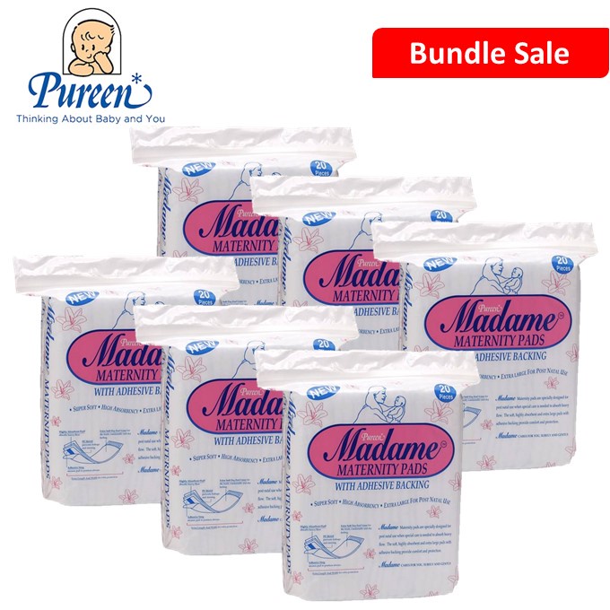 Pureen Madame Maternity Pad 20's X 6 Packs BUNDLE SALE | Shopee Singapore